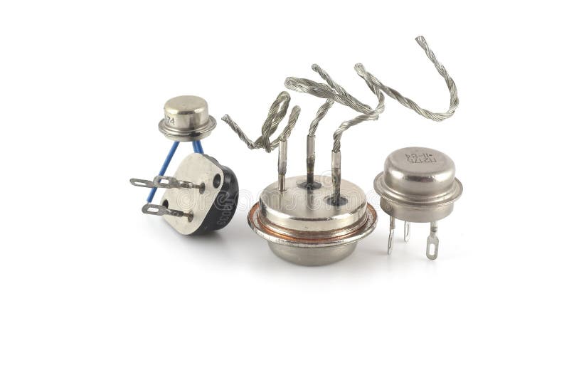 Gamla transistorer fotografering för bildbyråer. Bild av mottagare ...
