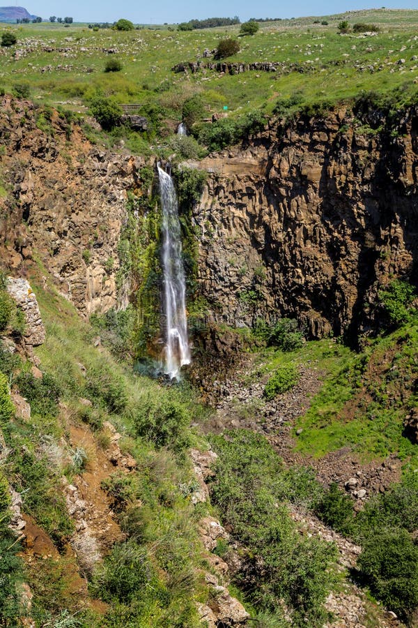 The Gamla Waterfall,Golan Hei Stock Image - Image of environment ...