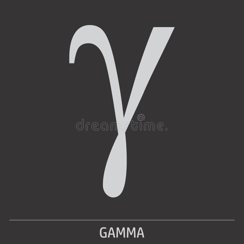 Gamma Greek Letter Icon , Gamma Symbol - Black Vector Illustration ...
