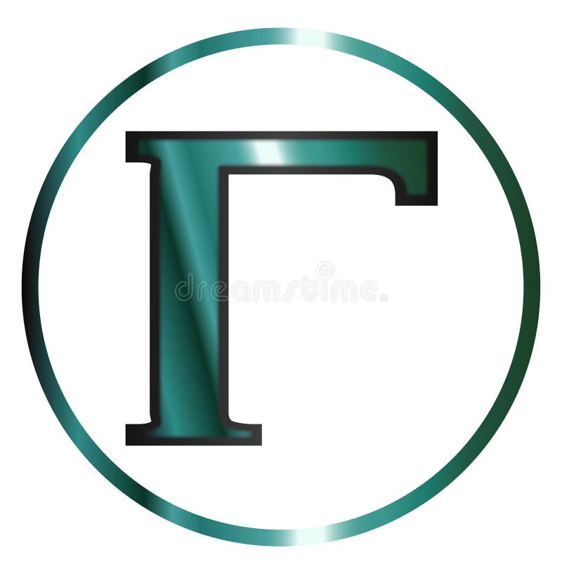 Gammabuchstabe Griechisches Alphabet Zeichen Stock Abbildung ...