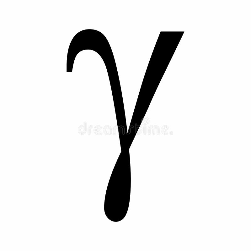 Gamma Greek letter icon stock illustration. Illustration of design ...