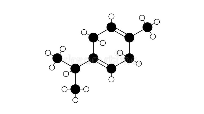 Gamma-terpinene Molecule, Terpinene Molecular Structure, Isolated 3d ...