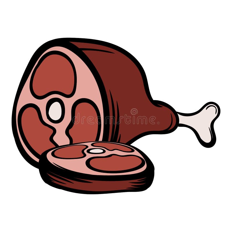 Gammon icon cartoon stock vector. Illustration of cooking - 88210070