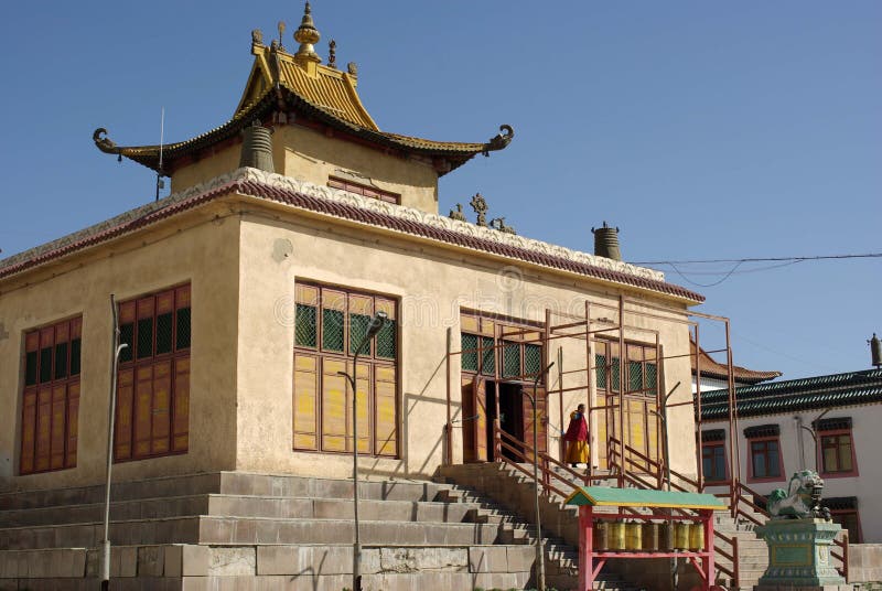 Gandan monastery, Mongolia stock image. Image of religion - 16582621