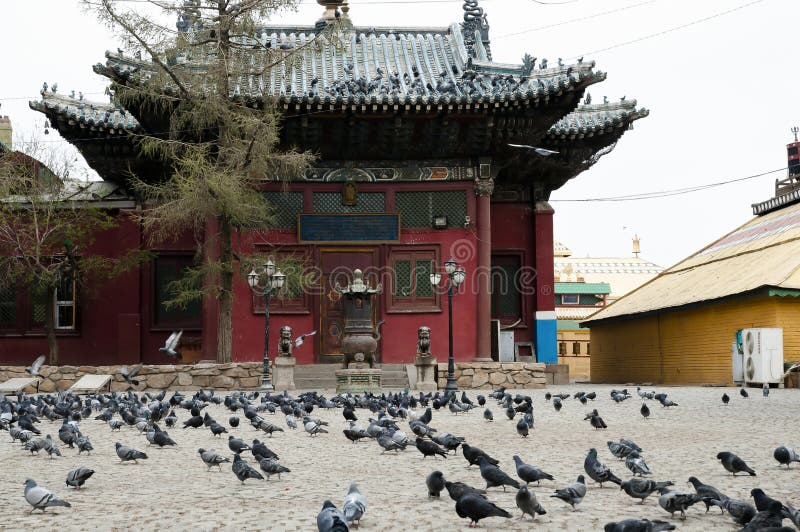 Gandan Monastery - Ulaanbaatar - Mongolia Editorial Stock Photo - Image ...