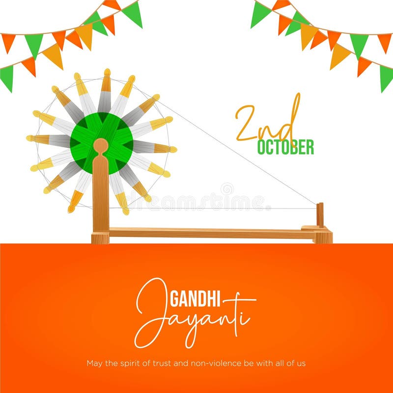 Gandhi Jayanti 2nd October Banner Design Stock Vector - Illustration of ...