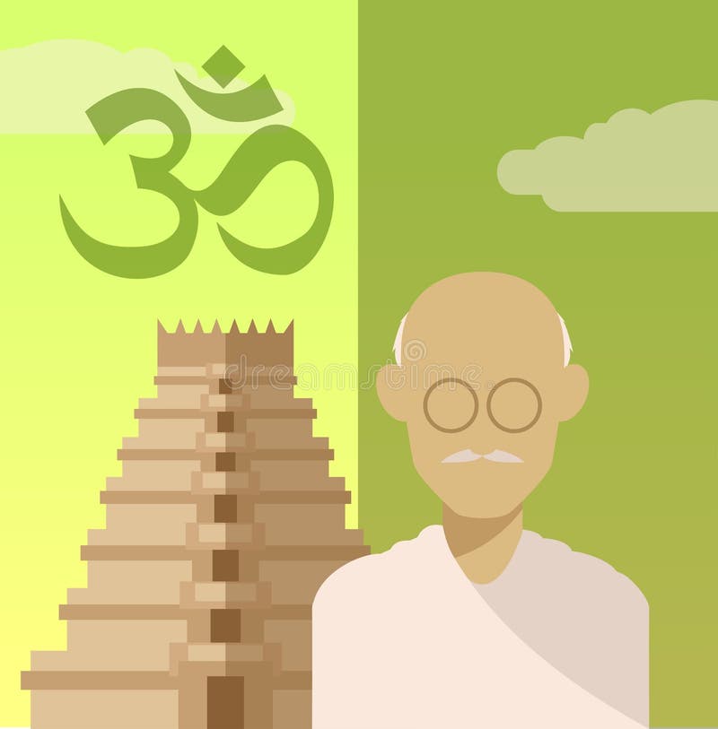 Gandi stock vector. Illustration of gandi, blessing, face - 55329450