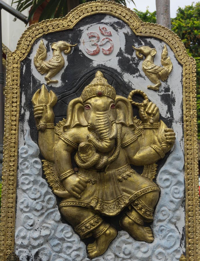 Ganesh Elephant God Statue in Temple Stock Photo - Image of ganesh ...