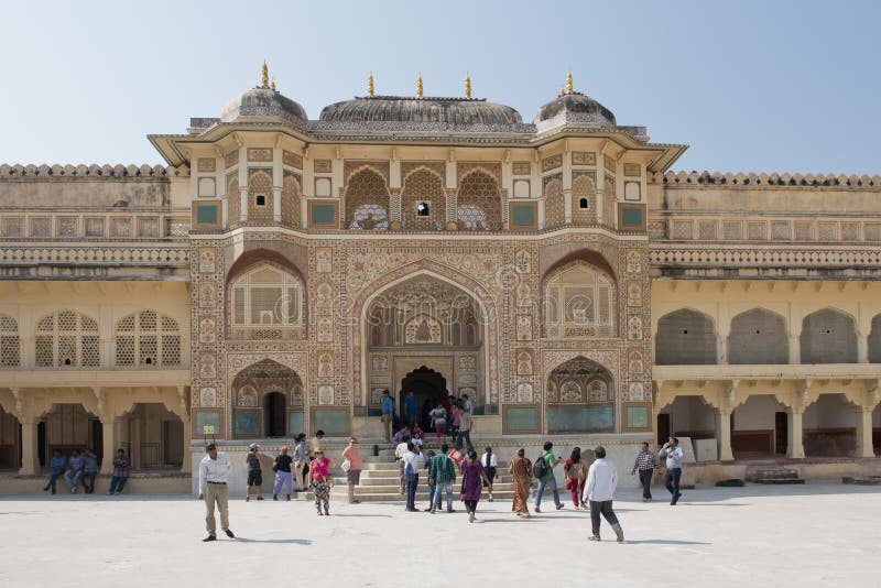 Ganesh Gate Em Amber Fort Perto De Jaipur Fotografia Editorial - Imagem ...