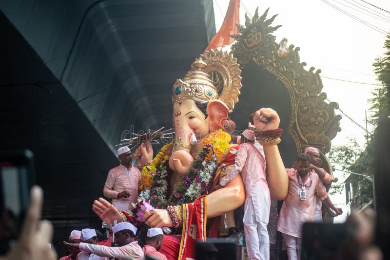 Ganesh Visarjan Lalbaug Cha Raja at Mumbai Editorial Photography ...