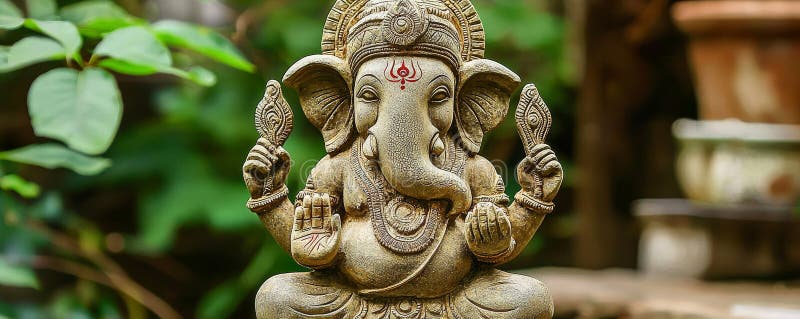 Ganesha, a Stone Sculpture of the Hindu Deity, a Close-Up Perspective ... Ganesha, a Stone Sculpture of the Hindu Deity, a Close-Up Perspective ...