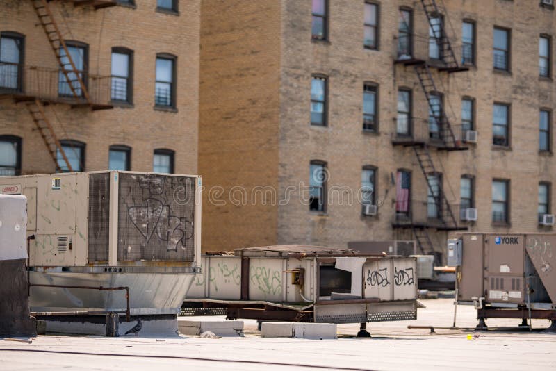 Gang Spray Paint Tage on Rooftops in the Bronx NY Stock Image - Image ...
