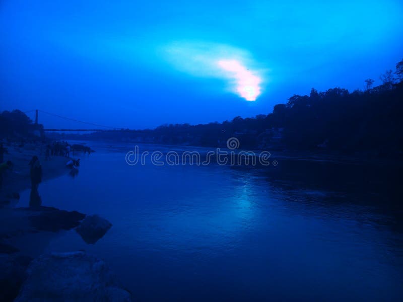 Ganga River Morning View Haridwar Stock Image - Image of river, water ...