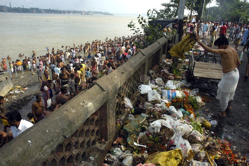 Ganga River Pollution in Kolkata. Editorial Stock Photo - Image of ...