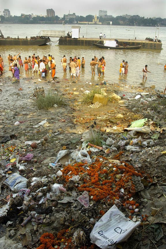 Ganga River Pollution in Kolkata. Editorial Photo - Image of bengal ...
