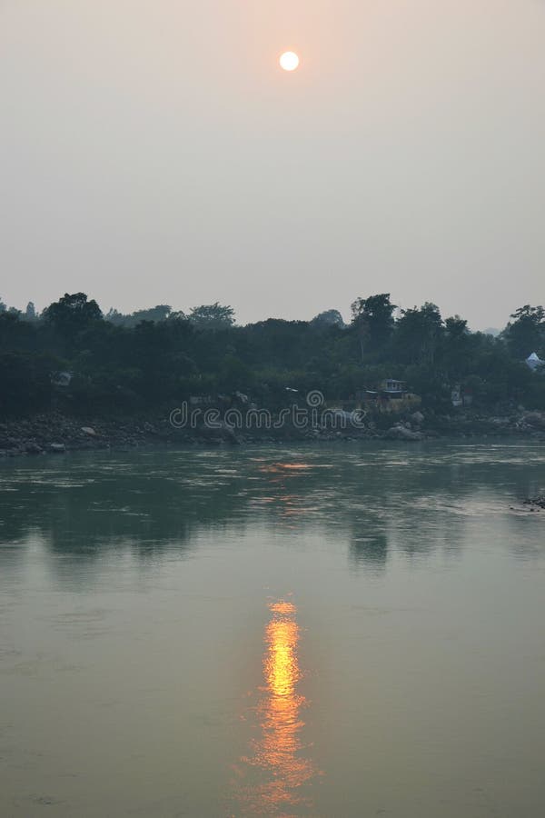 Ganga sunset stock image. Image of rishikesh, water, asia - 82854343