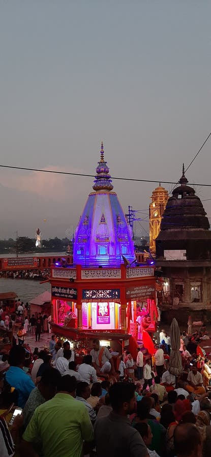 Ganga Temple Hridwar Gangariver River Editorial Photography - Image of ...