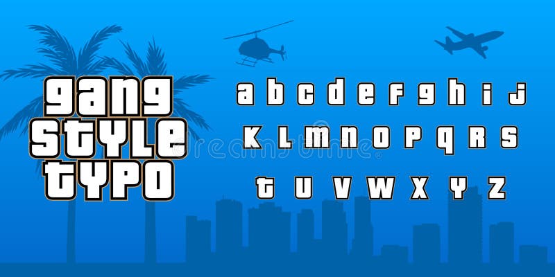 Gang Style Typo Alphabet for Rappers and Football Fans. Capital Letters ...