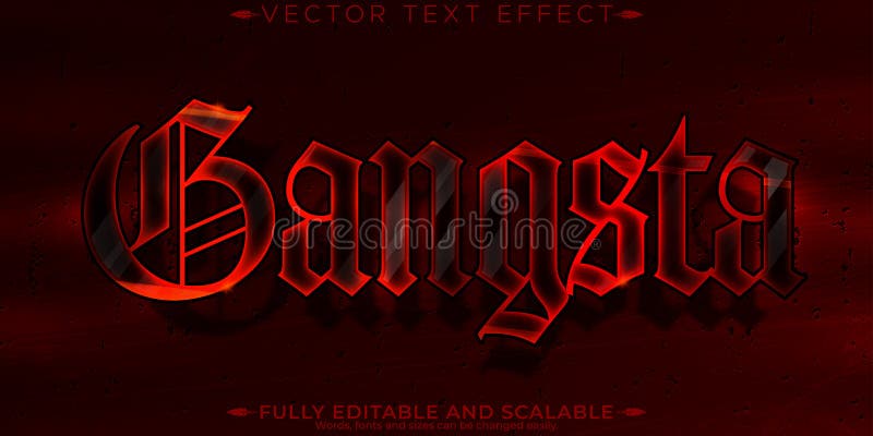 Gangsta Text Effect, Editable Street and Urban Customizable Font Style ...