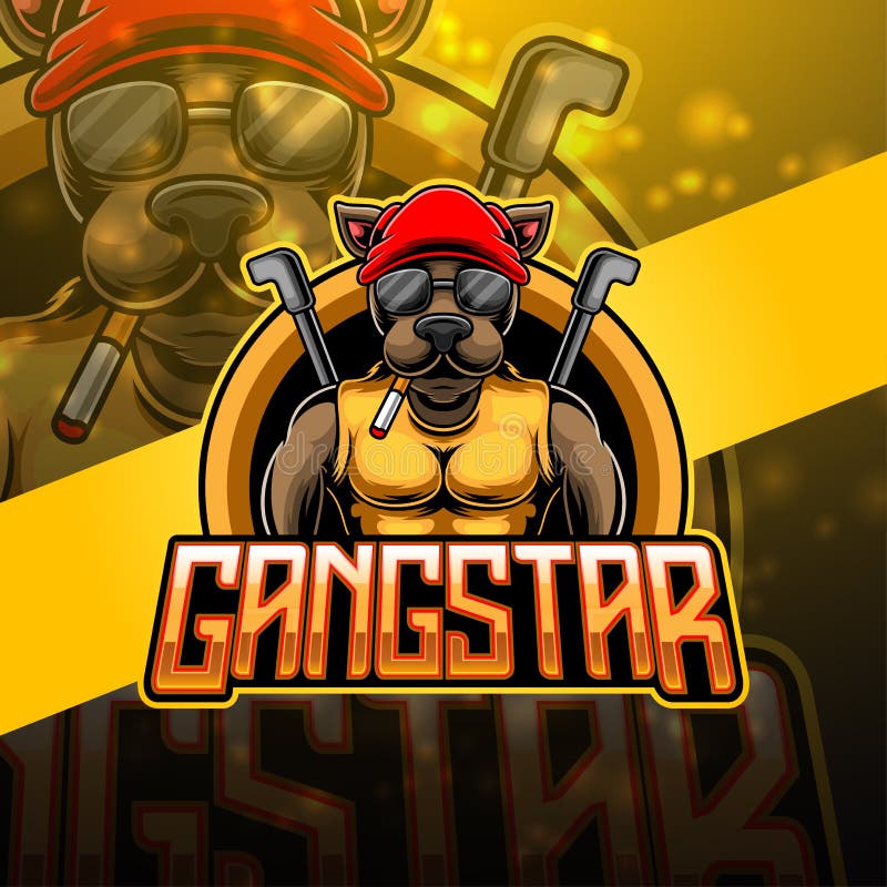 Gangstar Esport Mascot Logo Design Stock Vector - Illustration of ...