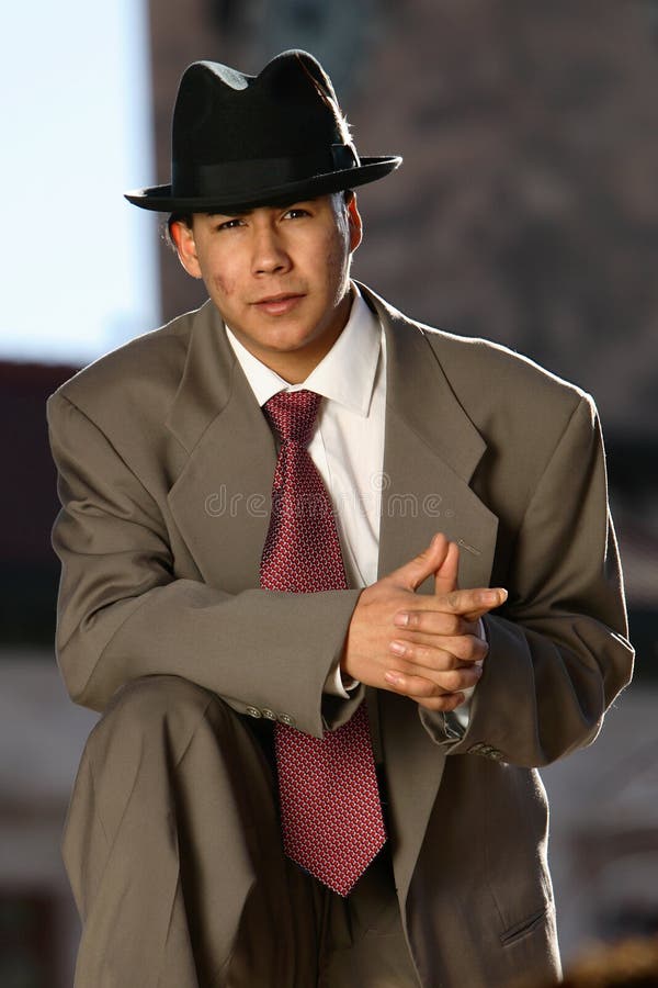 Cool Male Wearing Fedora stock image. Image of white - 10040741
