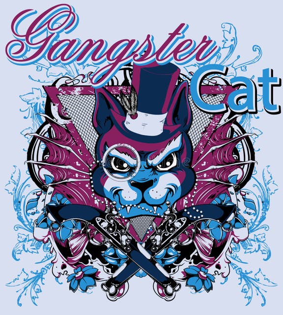 Fun Gangster Black Cat Stock Illustrations – 19 Fun Gangster Black Cat ...