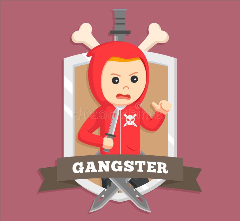 Gangster Character Profession Design Vector Stock Vector - Illustration ...