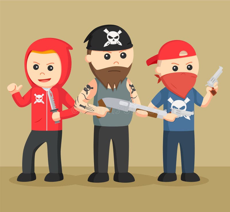 Gangster Character Profession Design Vector Stock Vector - Illustration ...