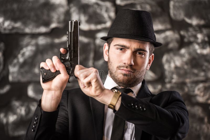 Gangster. stock photo. Image of money, expression, caucasian - 50339964