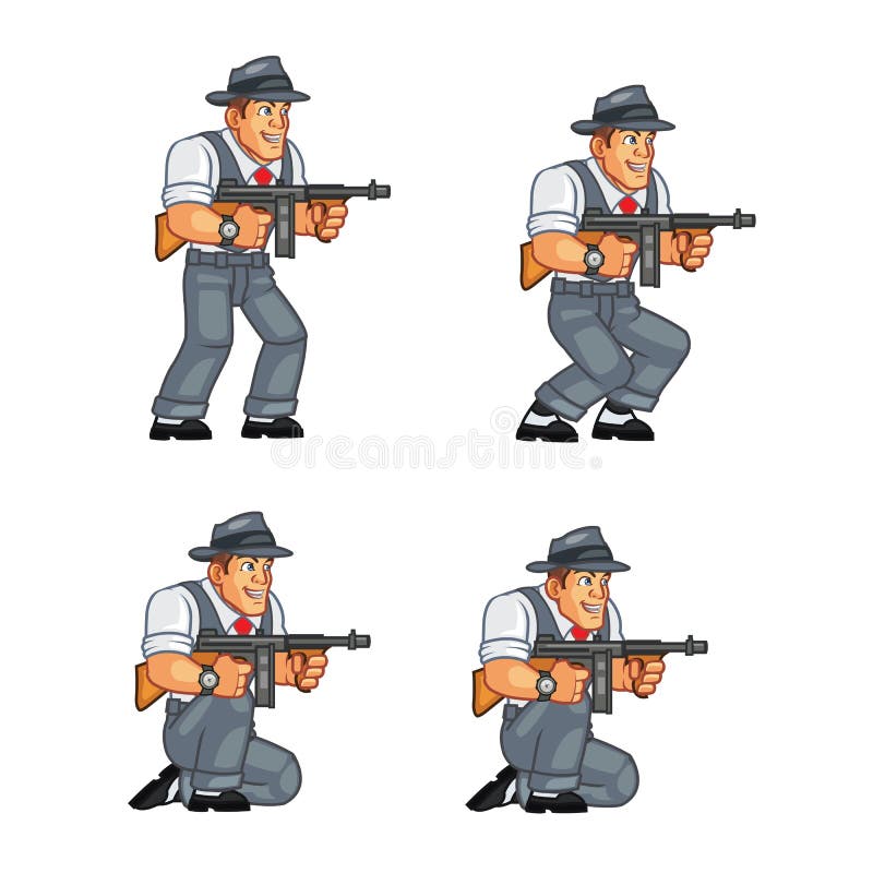 Gangster Game Sprite stock vector. Illustration of game - 54154445