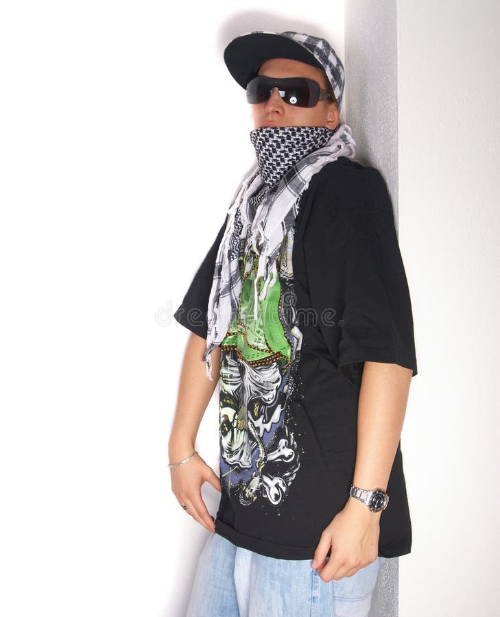 Gangster in style stock photo. Image of gang, blue, hood - 10299886