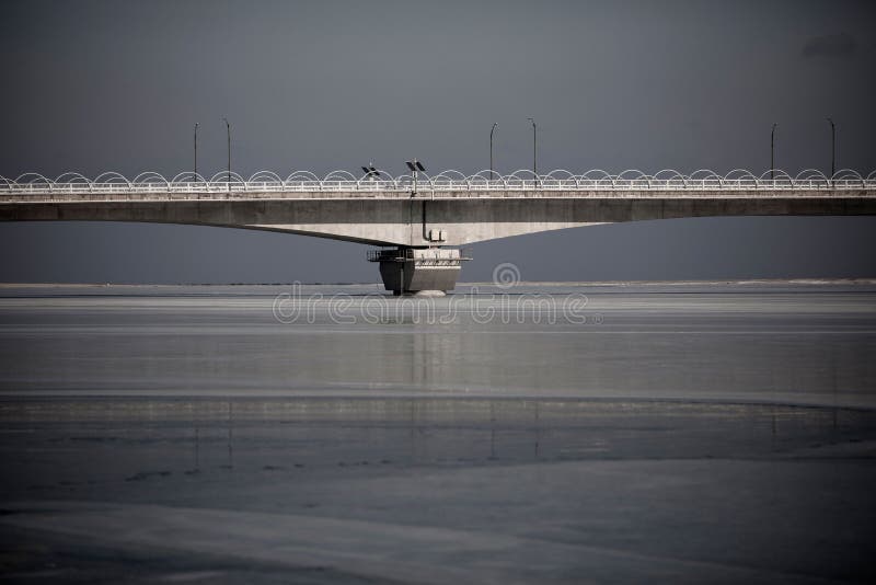 Gangwon-do Province Reed Bridge Over the River Stock Image - Image of ...