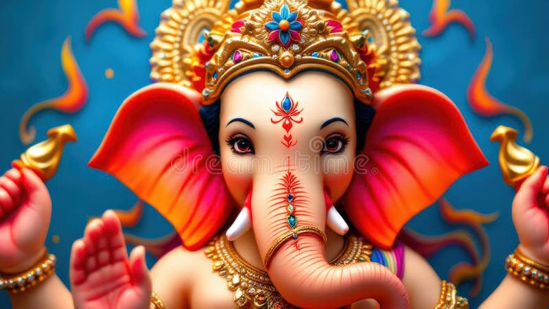 Ganpati Bappa Idol â€ Stunning Artistic Hindu God Image Stock ...