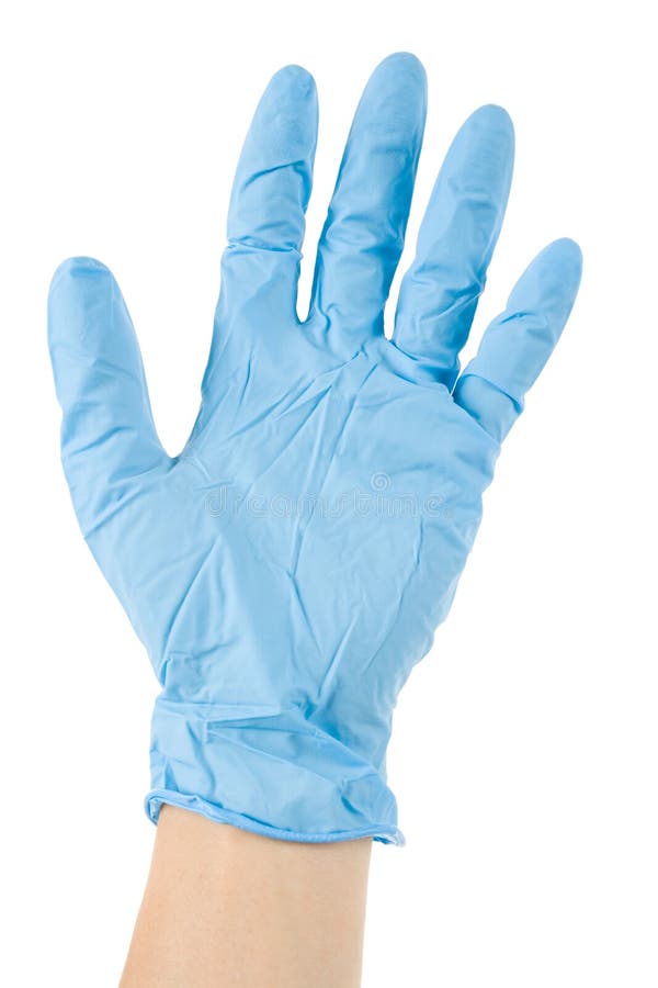 Gant bleu photo stock. Image du bleu, isolement, vêtement - 5587780