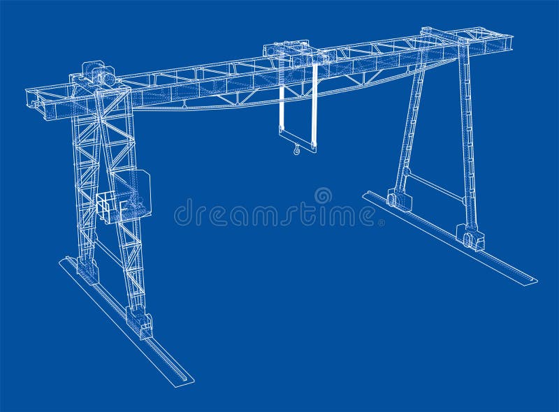 Gantry Crane Wire Frame Vector Stock Illustrations – 152 Gantry Crane ...