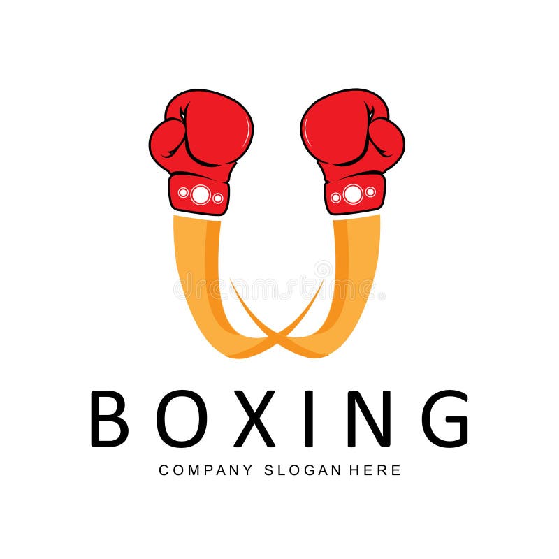 Gants De Boxe Logo Design Lutte Bague Combat Artvectoriel Illustration ...