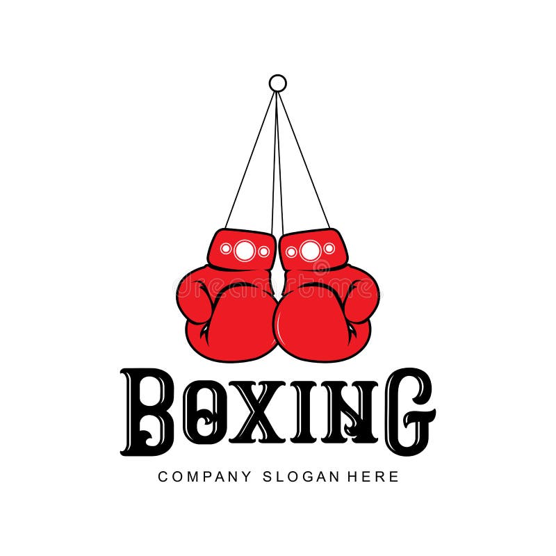 Gants De Boxe Logo Design Lutte Bague Combat Artvectoriel Illustration ...