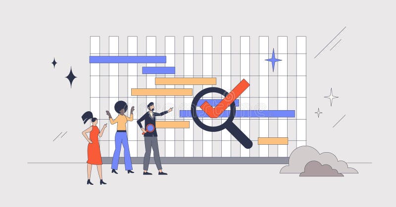 Gantt Chart As Effective Time Management Framework Retro Tiny Person ...