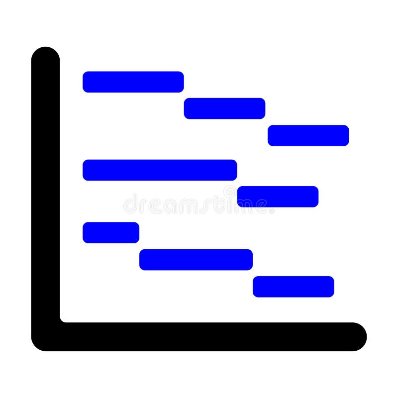 Gantt Chart Icon stock illustration. Illustration of business - 295789923