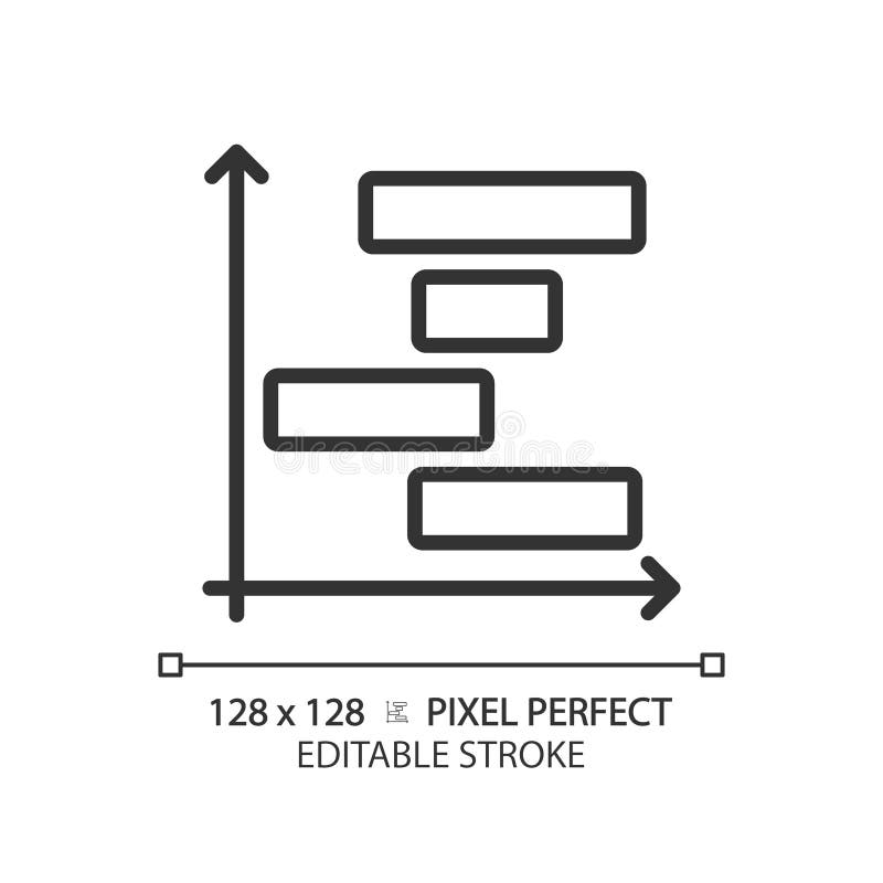 Gantt chart linear icon stock vector. Illustration of work - 284216251