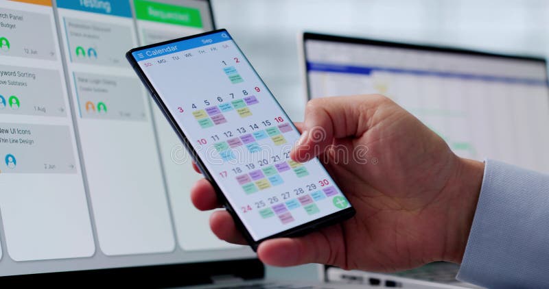 Gantt Gantt Software Project Stock Photo - Image of date, mobile: 377095998