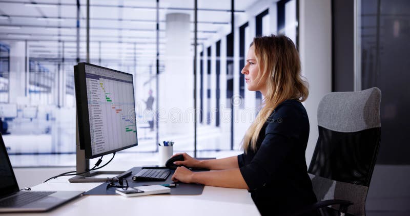 Gantt Software Project Document Plan List Stock Image - Image of ...