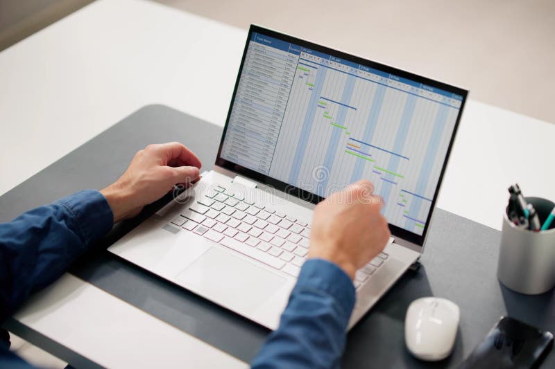 Gantt Software Project Document Plan List Stock Photo - Image of list ...