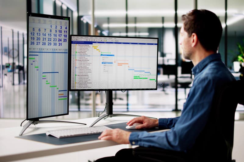 Gantt Software Project Document Plan List Stock Photo - Image of manage ...