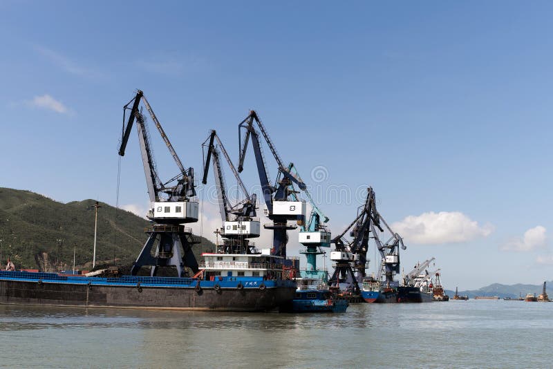Gaolan port editorial stock image. Image of cargo, moored - 22748584