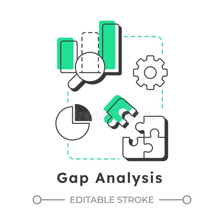 Gap Analysis Modern Linear Concept Icon Stock Vector - Illustration of ...