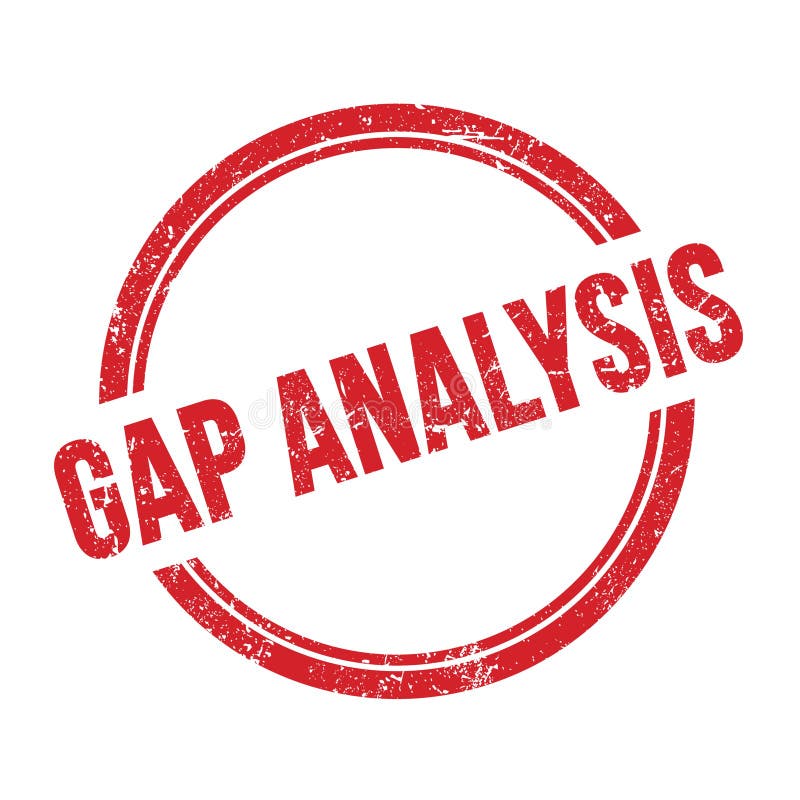 GAP ANALYSIS Text Written on Red Grungy Round Stamp Stock Illustration ...