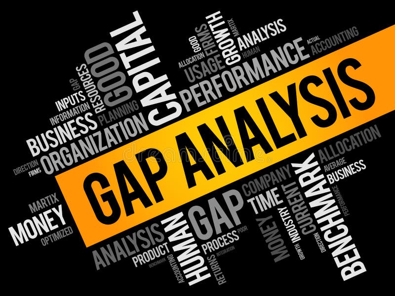 Gap Analysis Word Cloud Collage Stock Illustration - Illustration of ...
