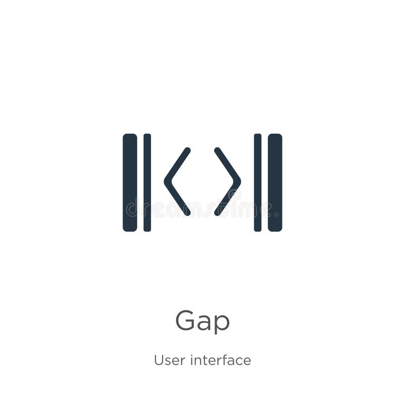 Gap Icon Vector. Trendy Flat Gap Icon from User Interface Collection ...
