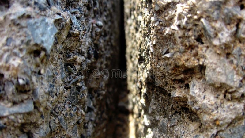 Gap between Two Rocks in Focus Stock Image - Image of camera, cement ...